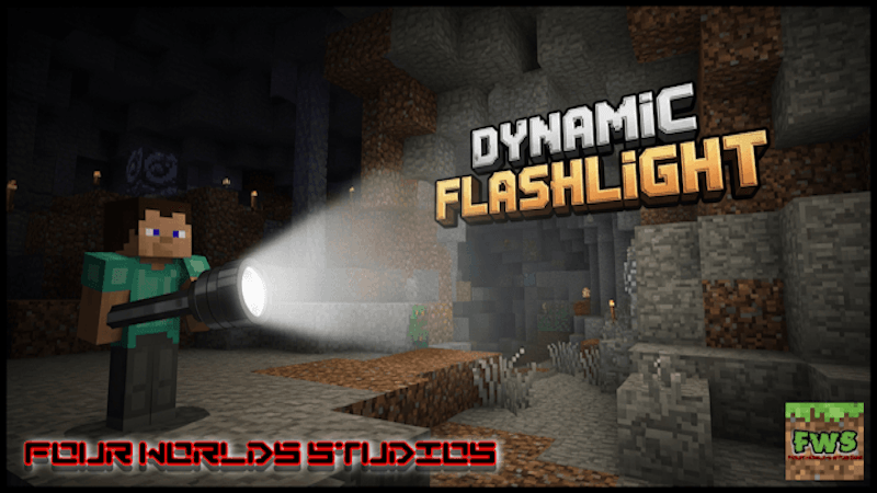 Fours Dynamic Flashlight [Illuminate your World!] - Minecraft Bedrock Addons - CurseForge