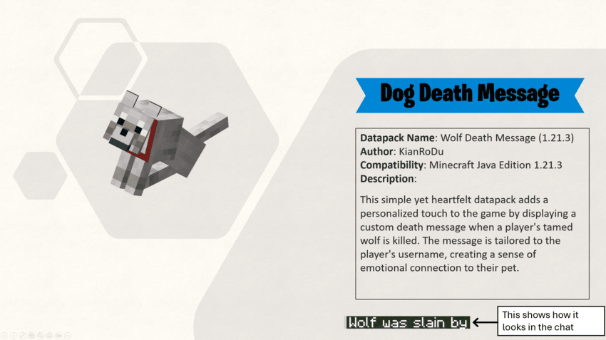 Dog Death Message - Minecraft Data Packs - CurseForge