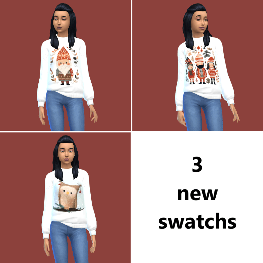 Female WINTER pullover - The Sims 4 Create a Sim - CurseForge