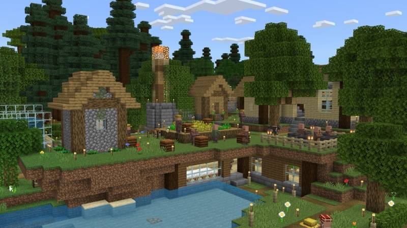 Coastal Village Expansion Update - Minecraft Bedrock Maps - CurseForge