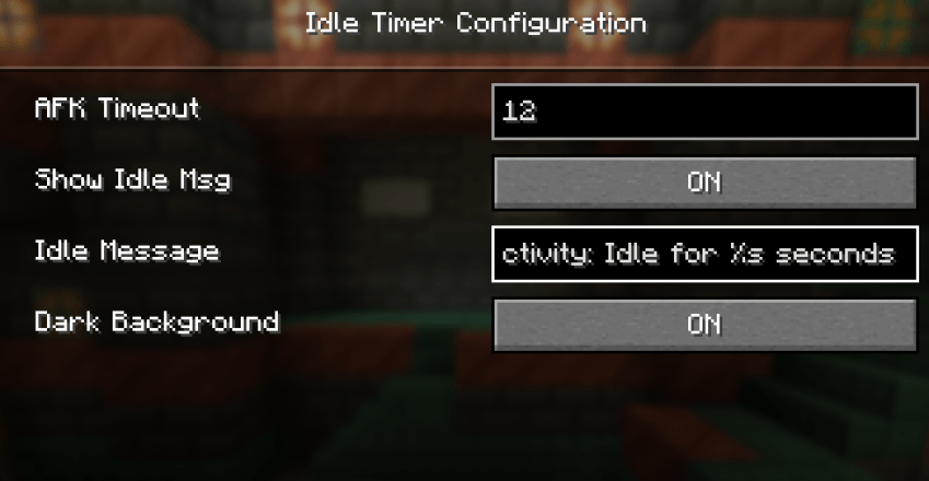 Idle Timer - Minecraft Mods - CurseForge