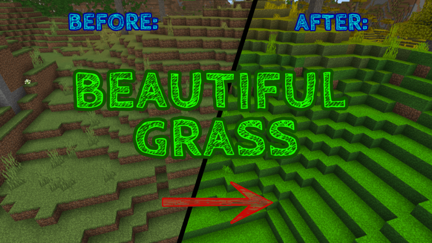 More Beautiful Grass - Minecraft Bedrock Texture Packs - CurseForge