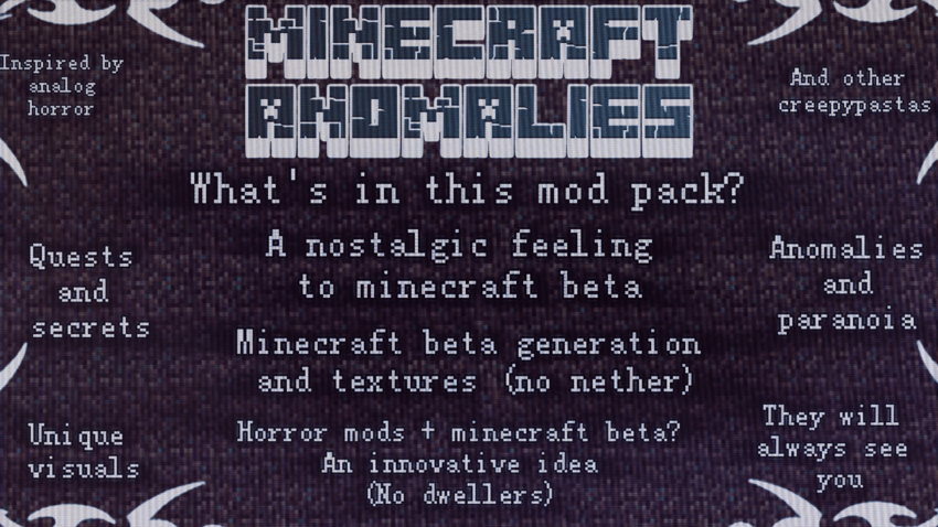 Anomalies: Not your world (analog horror) - Minecraft Modpacks - CurseForge