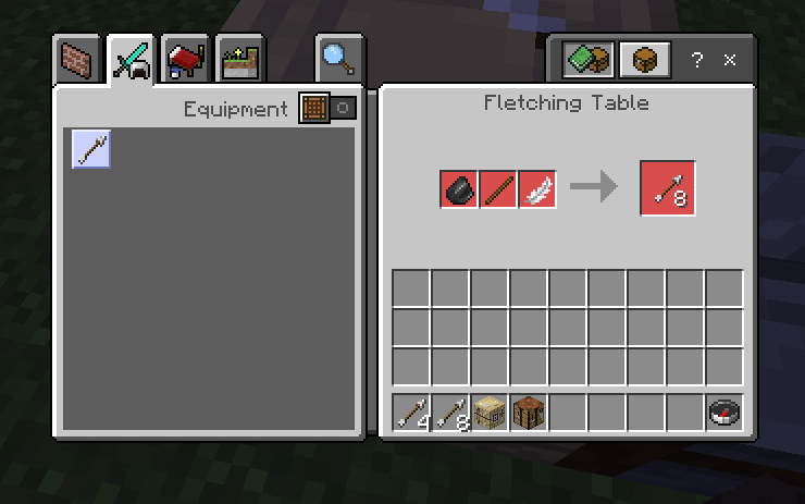 Working Fletching Table Minecraft Bedrock Addons Curseforge