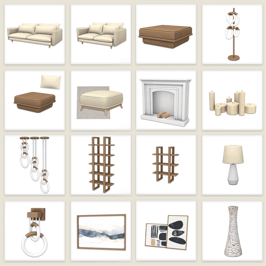 Comiko - Modern Living Set - The Sims 4 Build / Buy - CurseForge