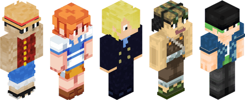 One Piece | Arlong Pirate Saga | Minecraft Bedrock Skin Pack| Minecraft Mod