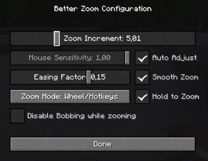 Better Zoom - Minecraft Mods - CurseForge