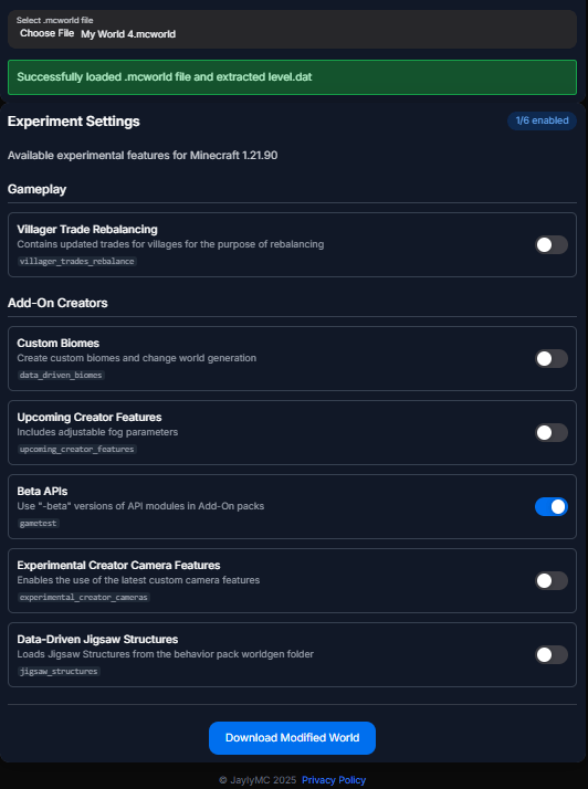 Enable Experiments on Education v1.21.90 - Minecraft Bedrock Texture ...