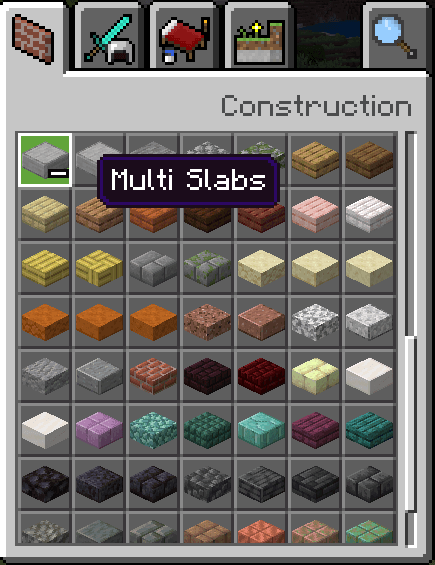 Vertical Slabs - Multi Blocks - Minecraft Bedrock Addons - CurseForge