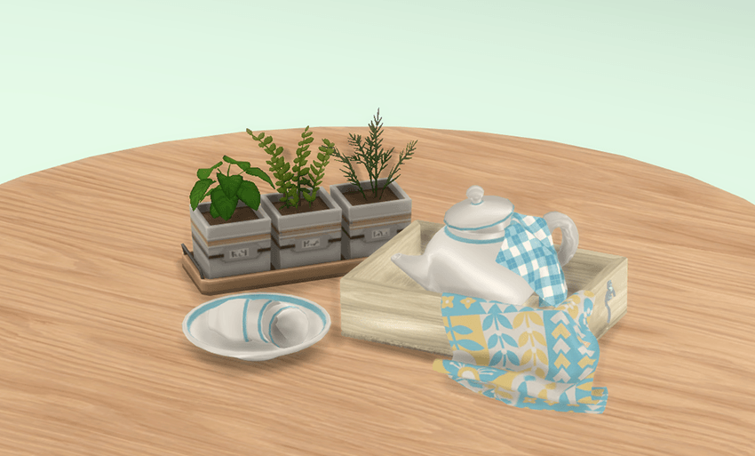 Tea set and wooden tray - The Sims 4 Build / Buy - CurseForge