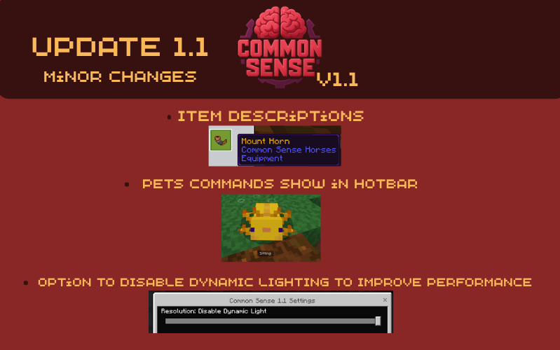 Common Sense Addon 1.6.5 (Achievements Friendly | A&S Compatible) - Minecraft Bedrock Addons ...