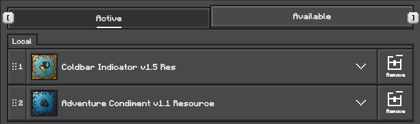 Coldbar Indicator - Minecraft Bedrock Addons - CurseForge
