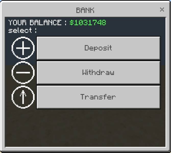 Simple Bank System - Minecraft Bedrock Scripts - CurseForge
