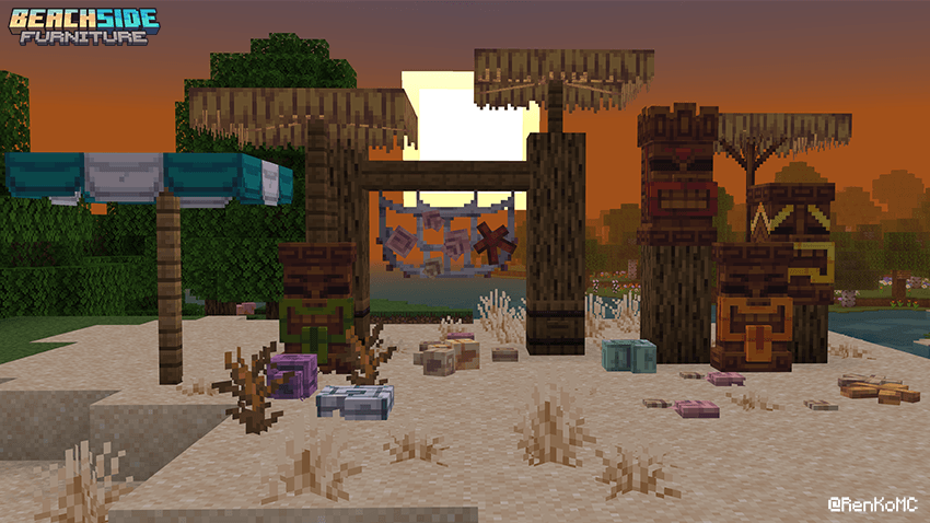 Beachside Furniture - Minecraft Bedrock Addons - CurseForge