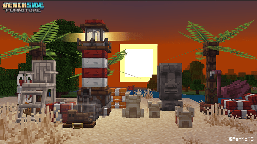 Beachside Furniture - Minecraft Bedrock Addons - CurseForge