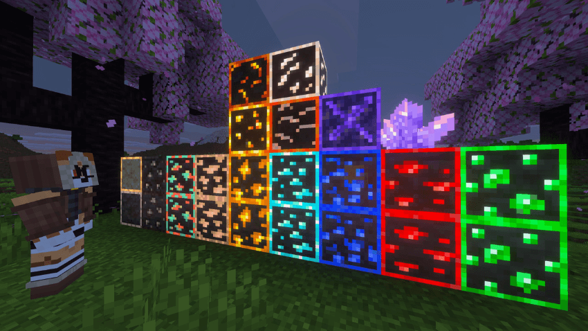 Emissive Ores - Minecraft Bedrock Texture Packs - CurseForge