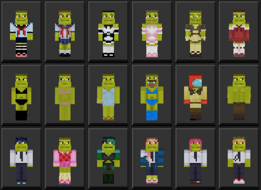 Shrek Skinpack - Minecraft Bedrock Skins - CurseForge