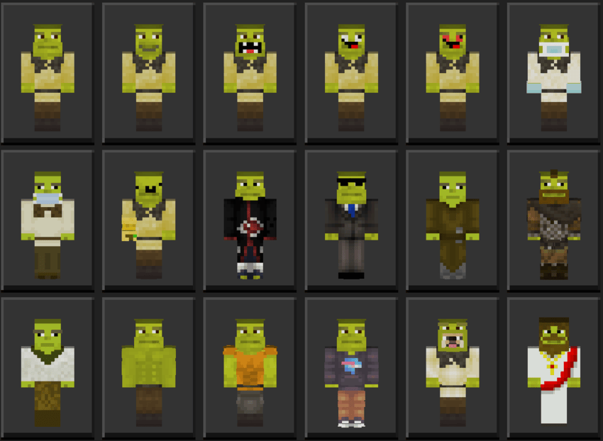 Shrek Skinpack - Minecraft Bedrock Skins - CurseForge
