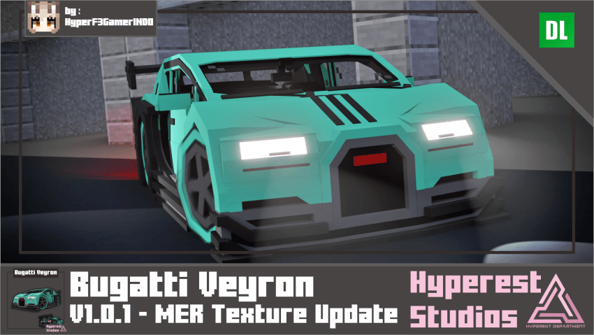 Bugatti Veyron | v1.0.1 MER Texture Update - Minecraft Bedrock Addons ...