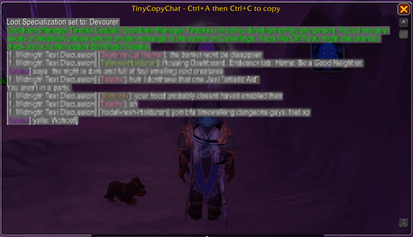 Tiny Copy Chat - World of Warcraft Addons - CurseForge