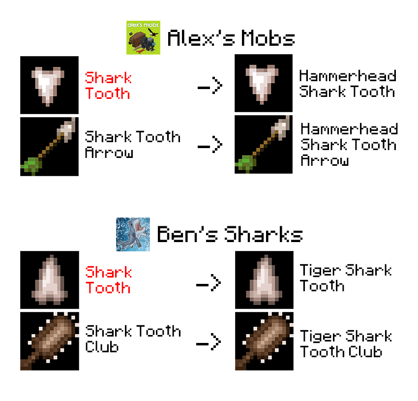 Alex's Mobs - Ben's Sharks Consistency - Minecraft Resource Packs ...