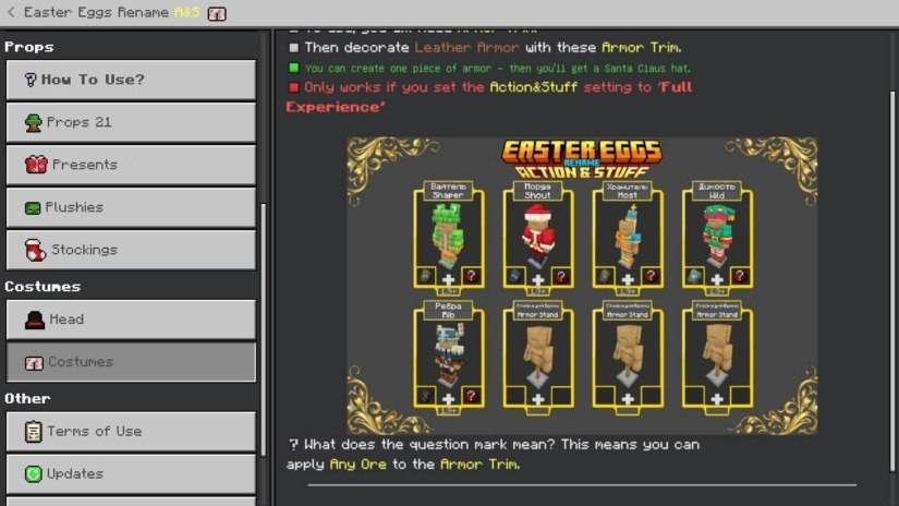 Easter Eggs Rename A&S - Minecraft Bedrock Texture Packs - CurseForge