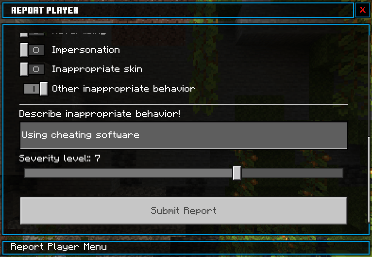 Player Report Menu - Minecraft Bedrock Addons - CurseForge