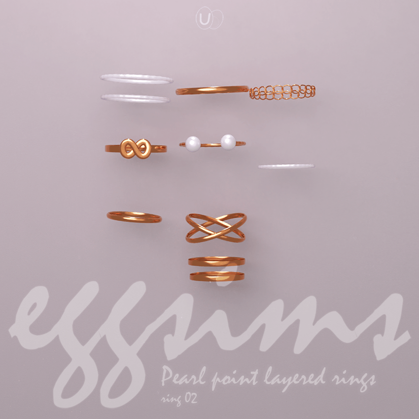 [EGGSIMS] Pearl point layered rings - The Sims 4 Create a Sim - CurseForge