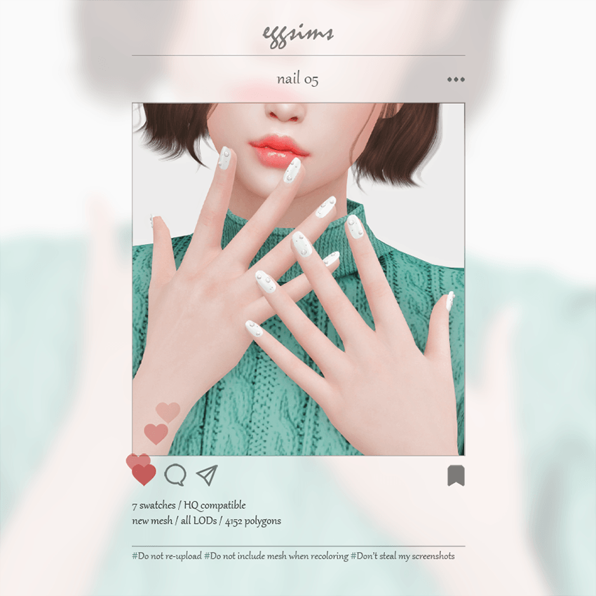 Winter nail collection - The Sims 4 Create a Sim - CurseForge