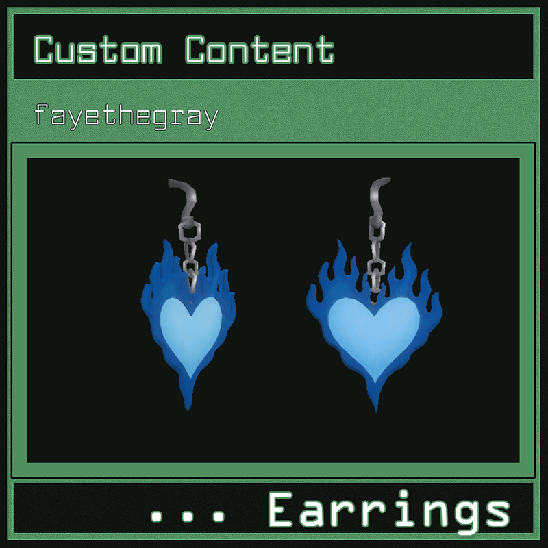 heart ablaze earrings, by fayethegray - The Sims 4 Create a Sim ...