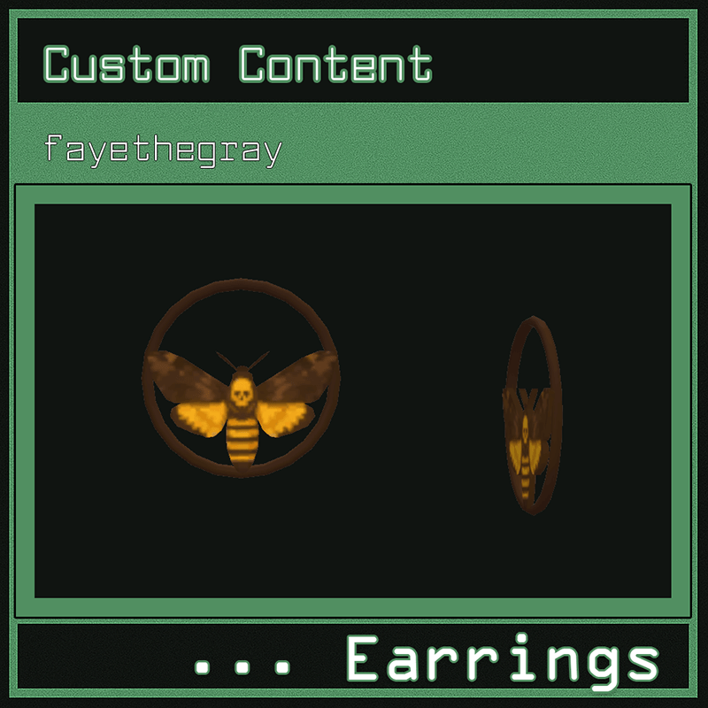 death moth hoop earrings by fayethegray - The Sims 4 Create a Sim ...