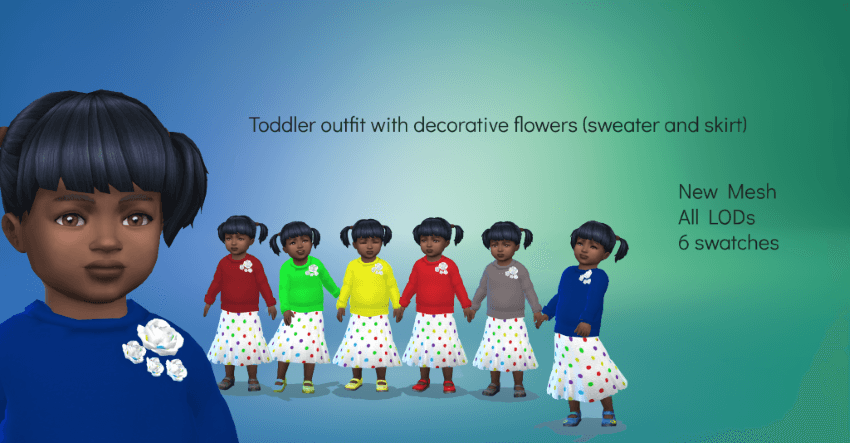 Toddler set with decorative flowers - The Sims 4 Create a Sim - CurseForge