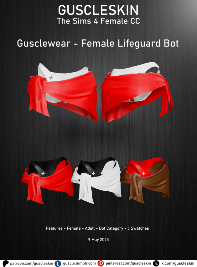 Gusclewear - Female Lifeguard Bot - The Sims 4 Create a Sim - CurseForge