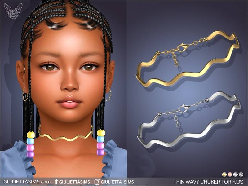 Thin Wavy Choker For Kids - The Sims 4 Create a Sim - CurseForge