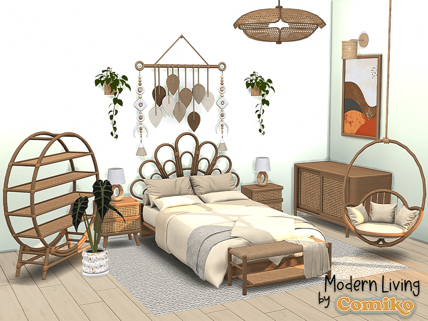 Comiko - Boho Bedroom Set - The Sims 4 Build / Buy - CurseForge