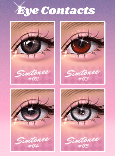Eye Contacts CC 02-05 [HQ Compatible] - The Sims 4 Create a Sim ...