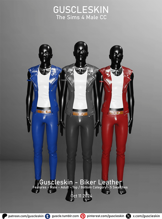 Guscleskin - Biker Leather Bottom - The Sims 4 Create a Sim - CurseForge