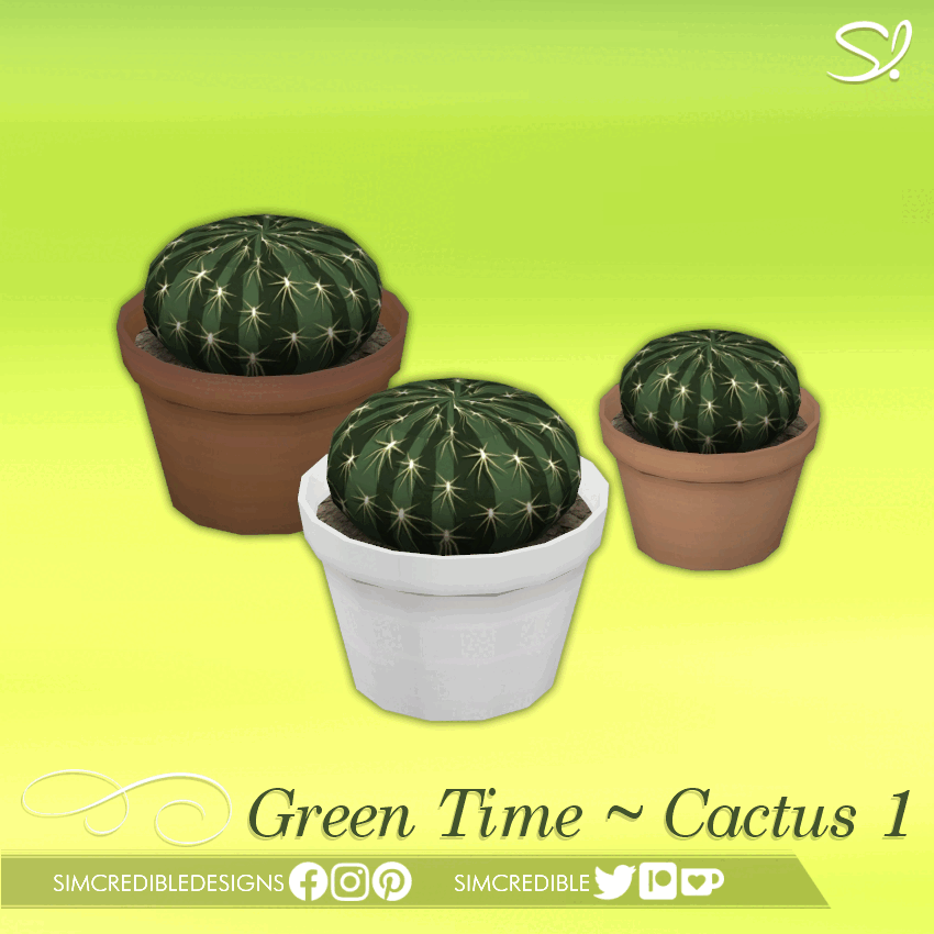 Green Time 4 Potted Cactuses 🎍🌵🏜 - The Sims 4 Build / Buy - CurseForge