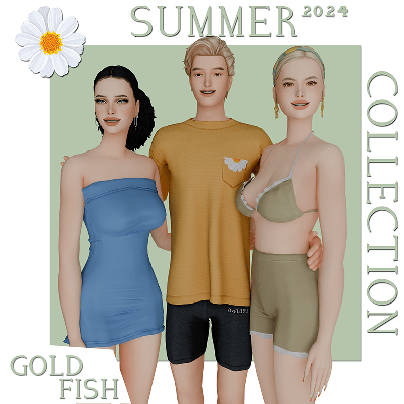 GoldFish summer clothing collection for CF - The Sims 4 Create a Sim - CurseForge