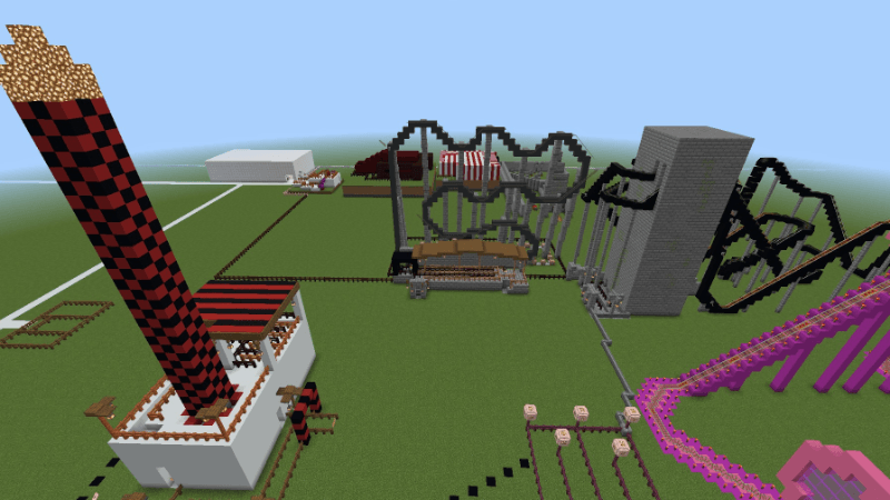 AJ Land (Roller Coaster Town) - Minecraft Bedrock Maps - CurseForge