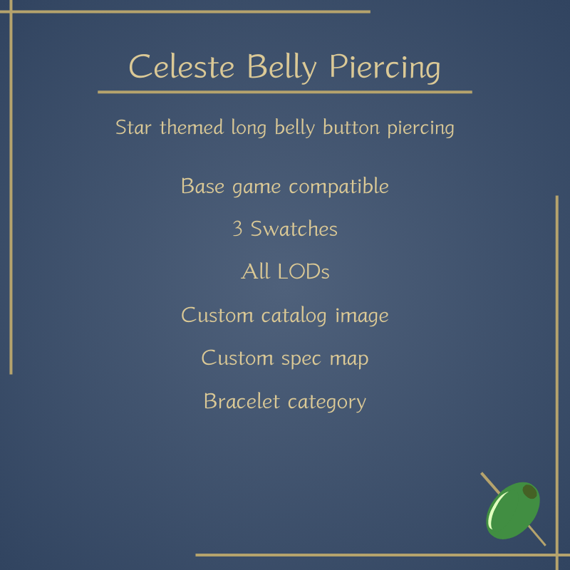 Celeste Belly Button Piercing - The Sims 4 Create a Sim - CurseForge