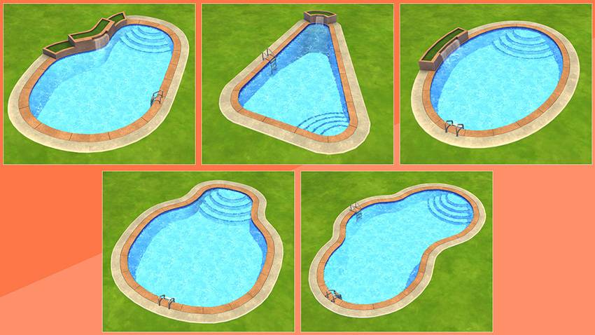 Cool Pools CC Set V1.1 - Round & Custom Designed Pools - The Sims 4 Build / Buy - CurseForge