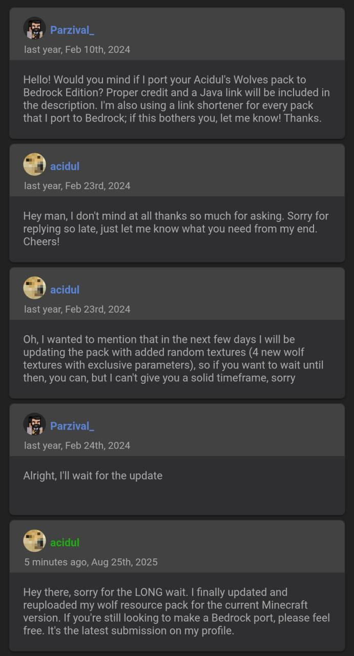 Acidul's Wolves - Minecraft Bedrock Texture Packs - CurseForge