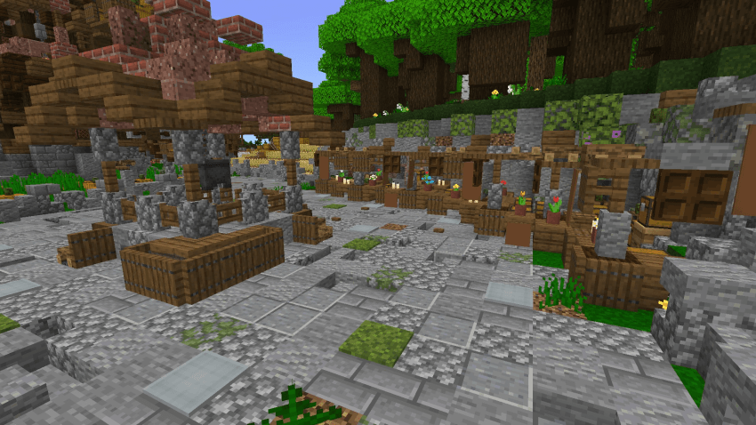 Medieval Fishing Town in the Swamp Biome - Minecraft Bedrock Maps ...