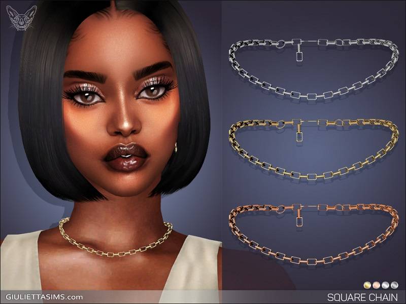 Square Chain Necklace For Adults - The Sims 4 Create a Sim - CurseForge