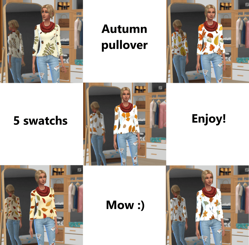 Female autumn pullover - The Sims 4 Create a Sim - CurseForge