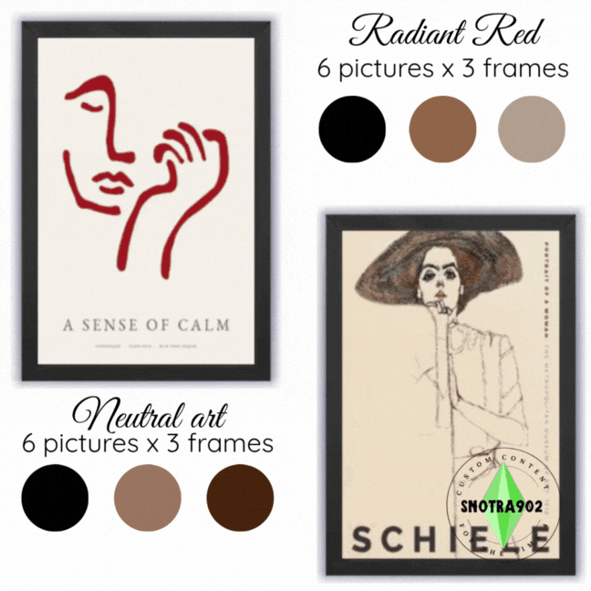 Radiant Red & Neutral Art - The Sims 4 Build / Buy - CurseForge