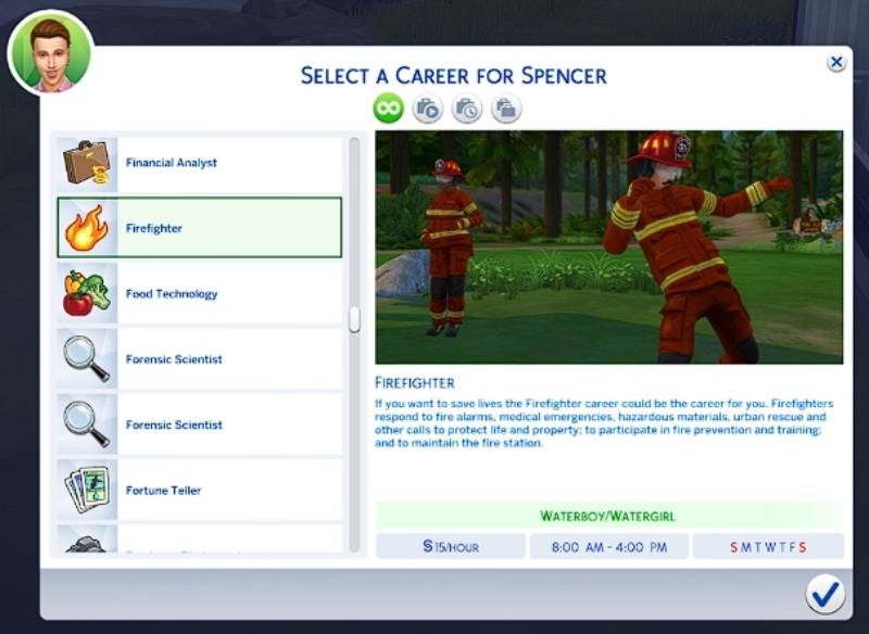 Firefighter career (sims 3 remake)by kiarasims4mods Spanish translation ...