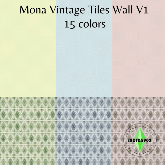 Mona Vintage Tiles Walls - The Sims 4 Build / Buy - CurseForge