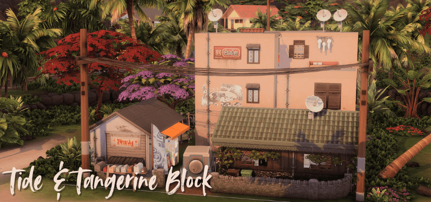Tide & Tangerine Block — Rentals & Laundry Lot 🍊🏠 - The Sims 4 Rooms / Lots - CurseForge